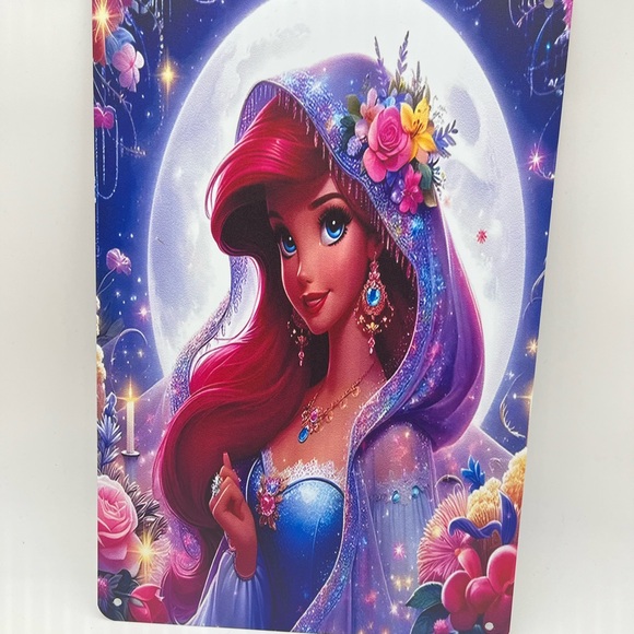 Disney | Other | Disney Ariel Metal Playe With Blue And Pink Accents ...